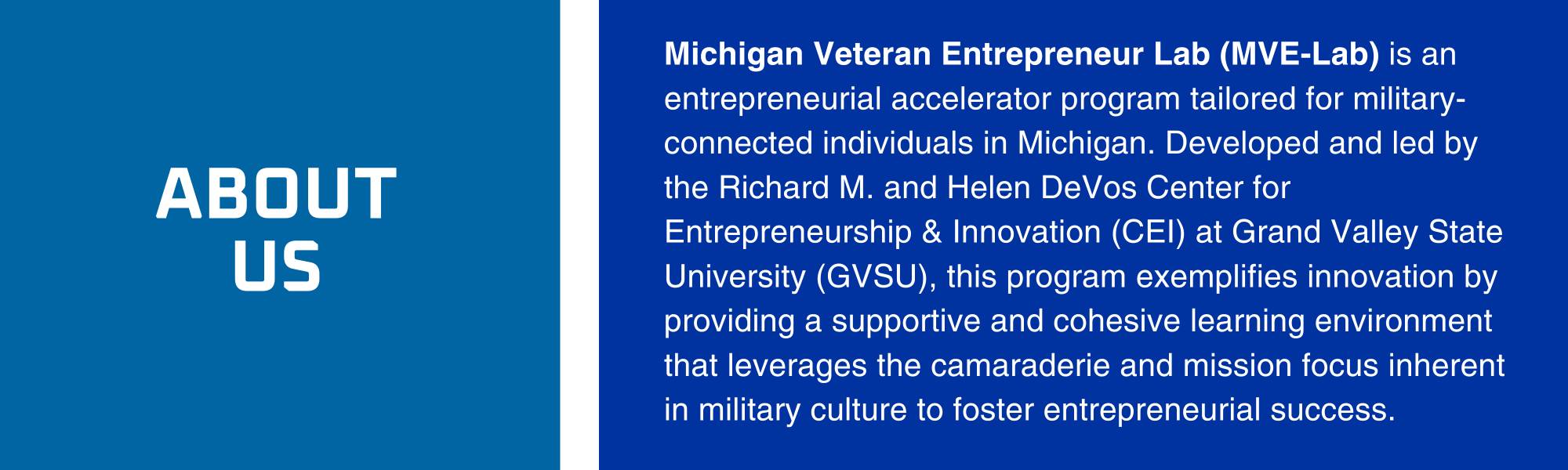 Michigan Veteran Entrepreneur Lab - Grand Valley State University